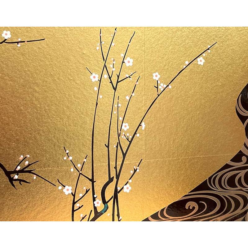 五月人形 久月 コンパクト 兜平飾り 兜飾り 正絹緋段縅 8号 光琳梅二曲屏風 h065-k-11014 D-49 100周年記念 : h065-k-11014 : 人形屋ホンポ ...