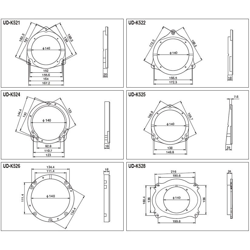 カロッツェリア カロッツェリア UD-K524 インナーバッフル 主にホンダ、ニッサン、ミツビシ用 価格を安く済ませたい方へ MDF(木製)インナーバッフルです。 : 25Hz Online ...