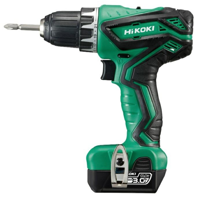 HiKOKI 10.8V コードレスドライバドリル DS10DAL(2LMSK) バッテリ(BCL1030C)x2個+充電器(UC10SL2)+ケース付 10.8V対応 ハイコーキ 日立 ...