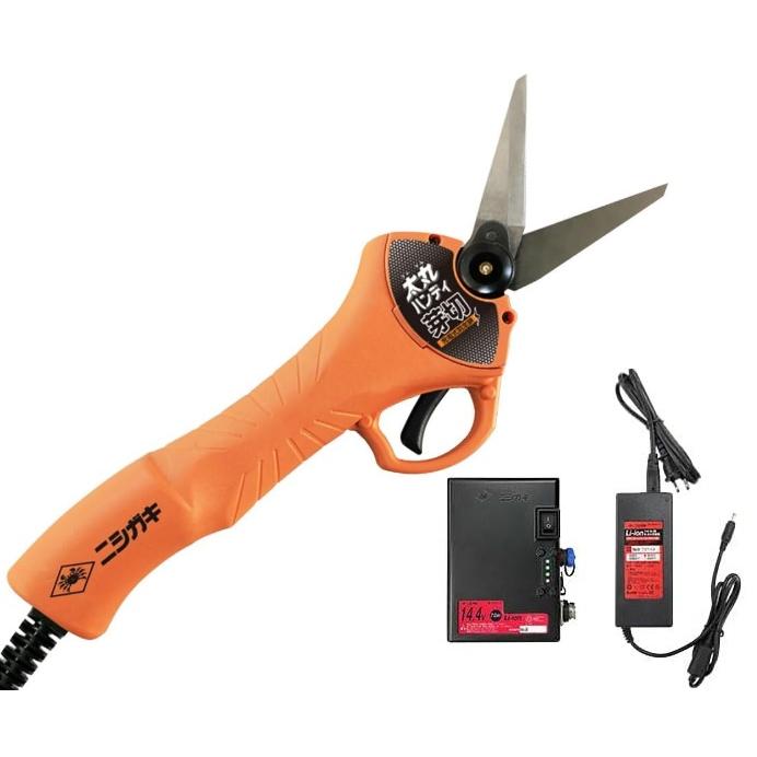 ニシガキ N-948 太丸ハンンディー芽切 バッテリ+充電器付 充電式剪定鋏 。 : カナジン 2号店 - 通販 - Yahoo!ショッピング