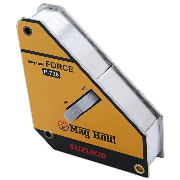 スター電器 マグホールドフォース P-738 幅130x奥行152x高さ35mm 溶接作業用 強磁力マグネット 磁力ON/OFFスイッチ式 ...