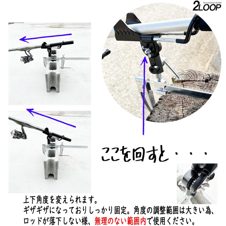 クランプ幅30センチ有り! 竿受け 竿置き 竿掛け ロッドホルダー 港で 防波堤で 手すり ロッド 船 置き竿 釣り便利 : 2LOOP - 通販 - Yahoo!ショッピング