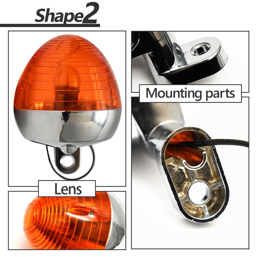 ダックス シャリー カブ CB50 C50 C70 出目金ウインカー デメキン ウィンカー とんがり オレンジ レンズ 4個セット バイクパーツ : 2ndショップ - 通販 - Yahoo ...