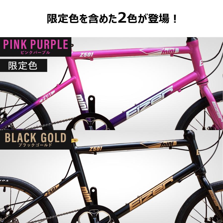 ミニベロ 軽量 20インチ 自転車 小径車 10段変速 コンパクト Wディスクブレーキ バーエンドバー付 EIZER アイゼル Z501 : yj-eiz-z501-22 : EIZER ...