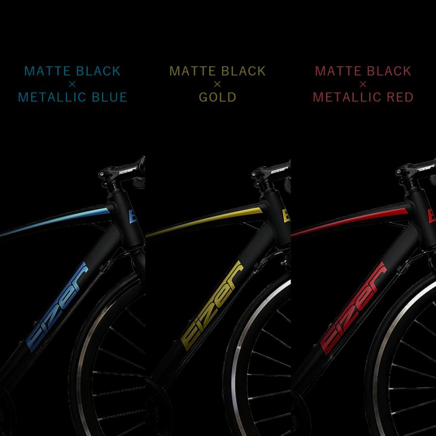 ロードバイク 700C シマノ 14段変速 軽量アルミ マットブラック 艶消し 自転車本体 通勤 通学 700x23C EIZER アイゼル R101 :YJ-EZ-R101:EIZER ...