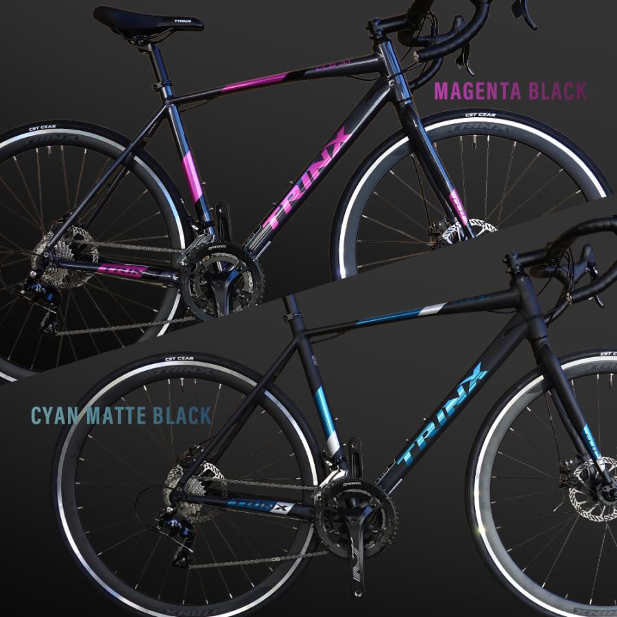 TRINX ロードバイク 軽量 アルミ 18段変速 デュアルコントロールレバー 初心者 自転車 本体 エアロハンドル 700C マットブラック 通勤 TRINX-CLB3.1 : EIZER ...