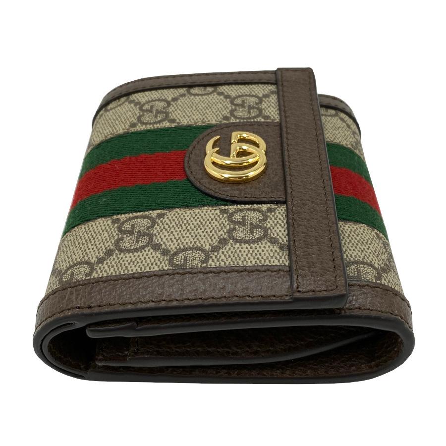 GUCCI 【新品】グッチ 財布 二つ折り オフィディア GGウォレット ベージュ エボニー GGスプリーム キャンバス 735579 96IWG 8745 : 2nd HANDS - 通販 ...