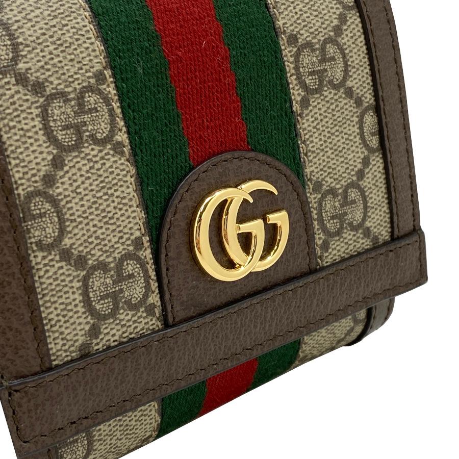 GUCCI 【新品】グッチ 財布 二つ折り オフィディア GGウォレット ベージュ エボニー GGスプリーム キャンバス 735579 96IWG 8745 : 2nd HANDS - 通販 ...