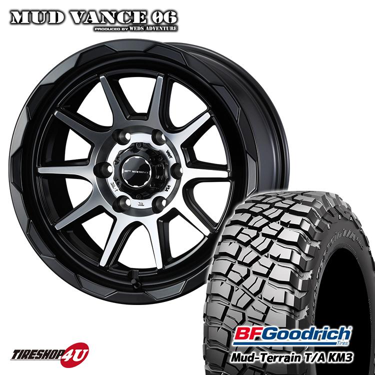 WEDS タイヤホイール4本セット MUD VANCE 06 17x8.0J 6/139.7 +20 MBP BFGoodrich Mud-Terrain T/A KM3 265/65R17 ...