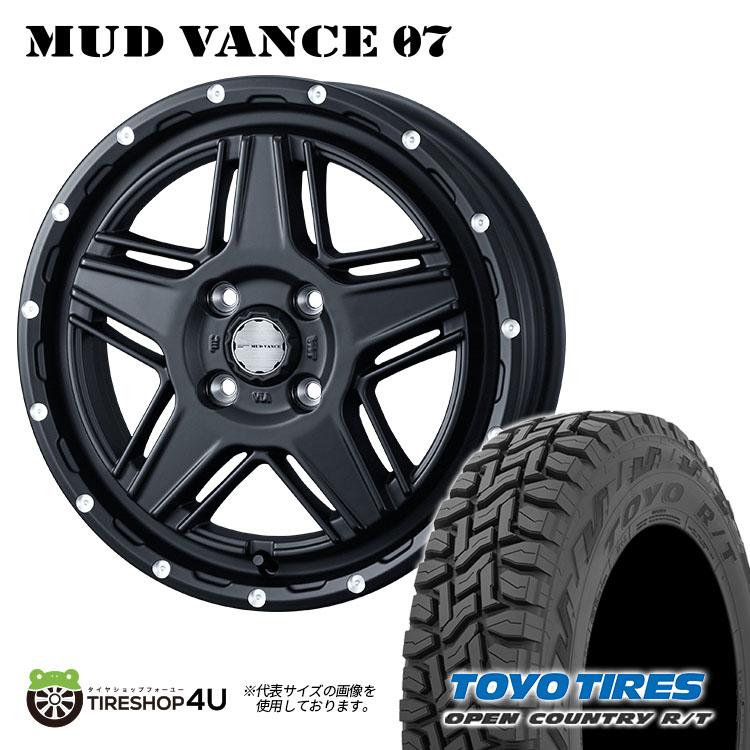 WEDS タイヤホイール4本セット MUD VANCE 07 14x4.5J 4/100 +45 FMB TOYO OPEN COUNTRY R/T 155/65R14 75Q : TIRE ...