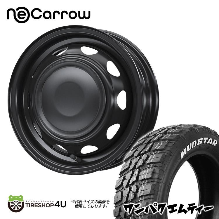 WEDS タイヤホイール4本セット NeoCarrow 14x4.5J 8/100/114.3 +45 SMB/SMBC MUDSTAR WANPAKU M/T 155/65R14 75S ...