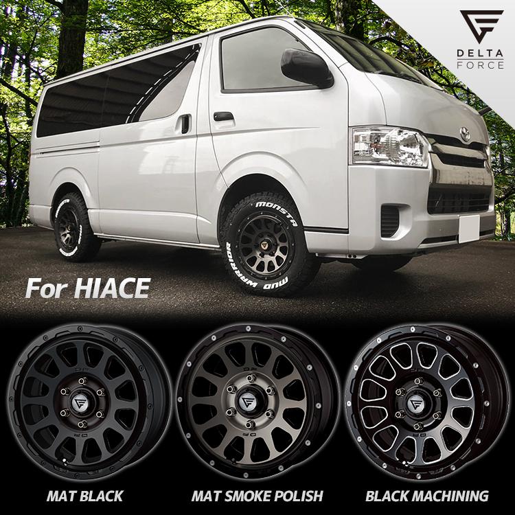 タイヤホイール4本セット DELTA FORCE OVAL 16x7.0J 6/139.7 +38 MB MONSTA MUD WARRIOR 215/70R16 LT ハイエース デルタ ...