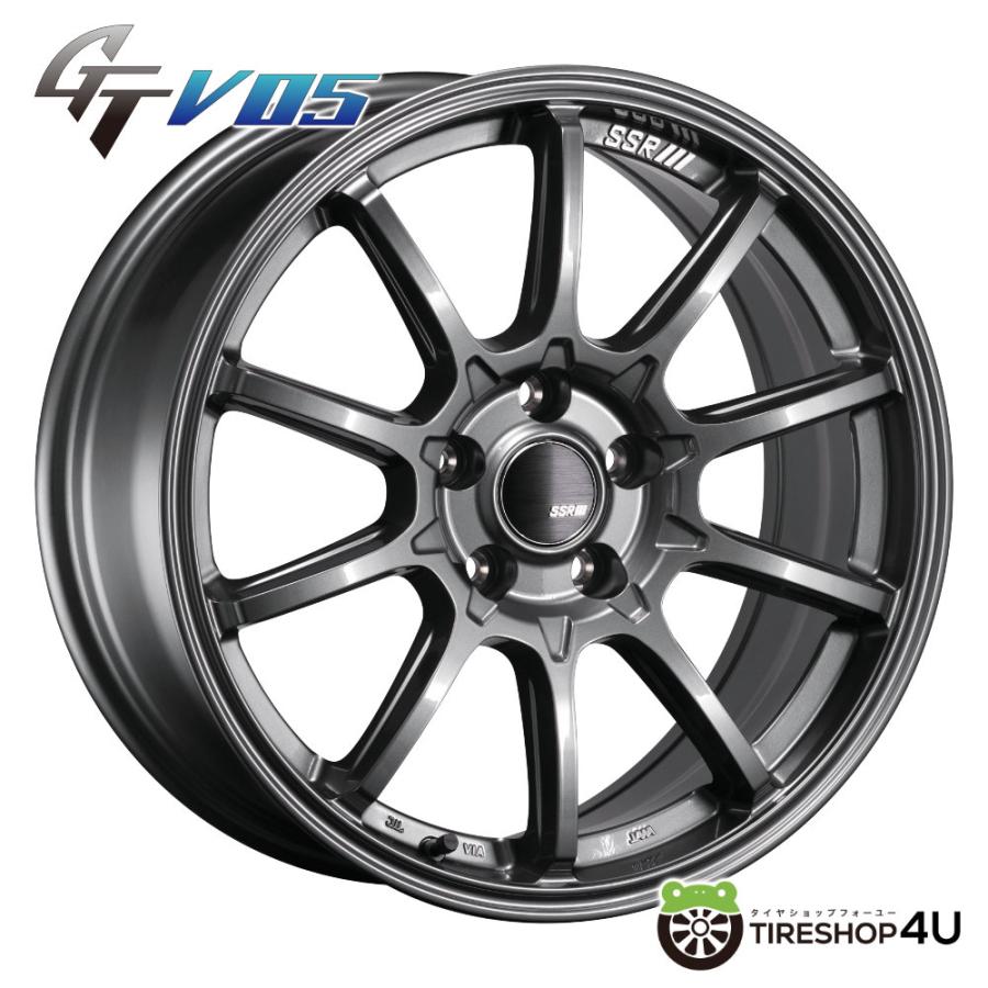 SSR 4本購入で送料無料 GTV05 15x5.0J 4/100 +45 GGM グラファイトガンメタ 新品ホイール1本価格 【代引き不可】 : TIRE SHOP 4U 2号店 - 通販 ...
