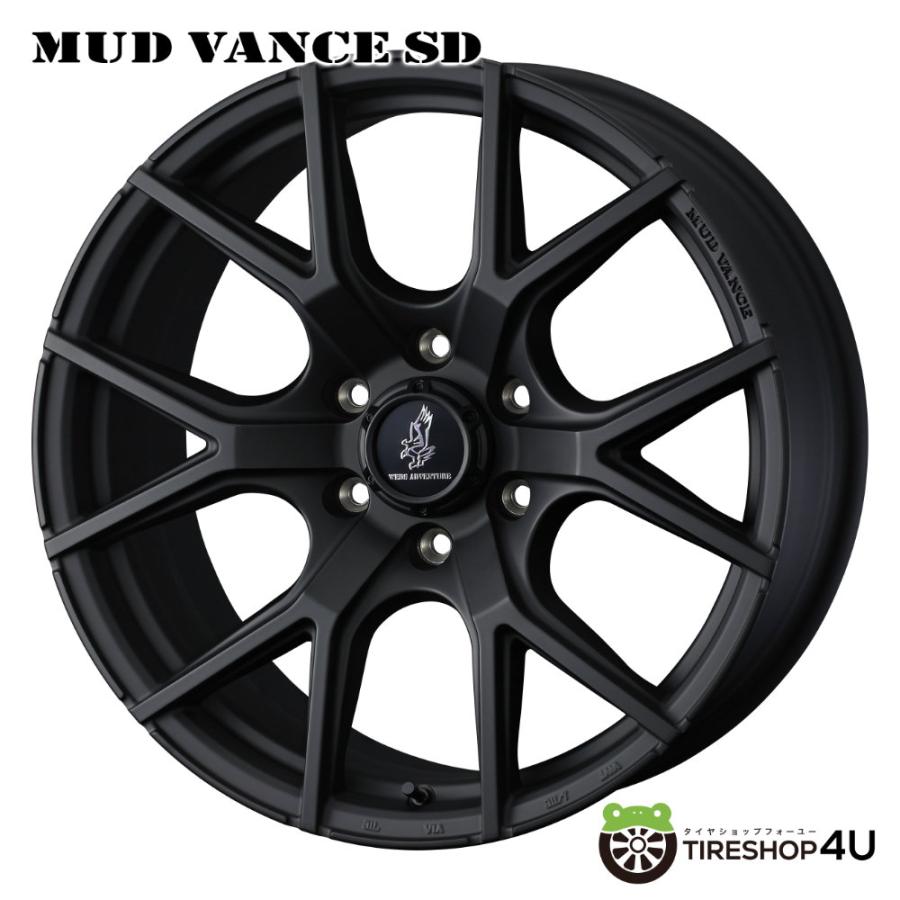 WEDS 4本購入で送料無料 ADVENTURE MUD VANCE SD 20x9.0J 6/139.7 +55 FULL MAT BLACK フルマットブラック 新品ホイール1本価格 ...