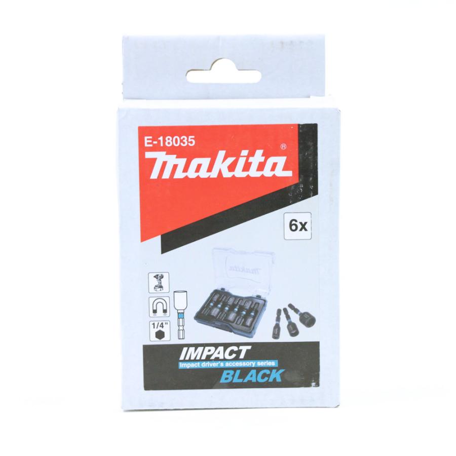 マキタ（makita） 六角 ソケットビット 6,7,8,10,12,13mmセット 1/4 BLACKシリーズ インパクトドライバーなどに ...
