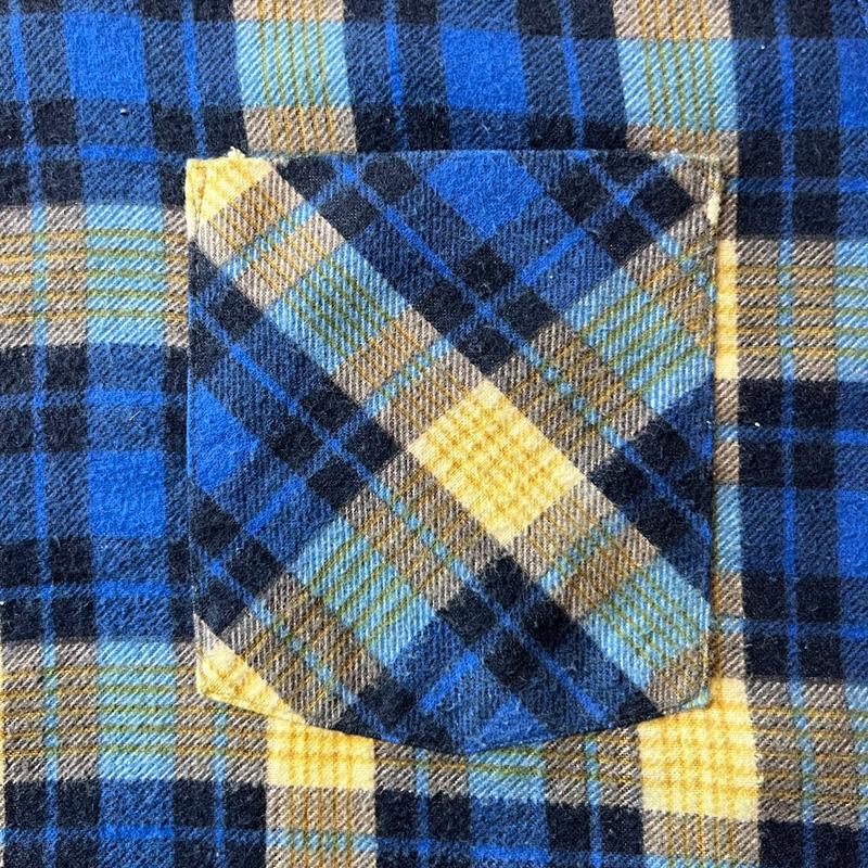 80s SEARS Sportswear チェック 長袖 プリント フランネル 80s SEARS Sportswear チェック 長袖 プリント フランネル
