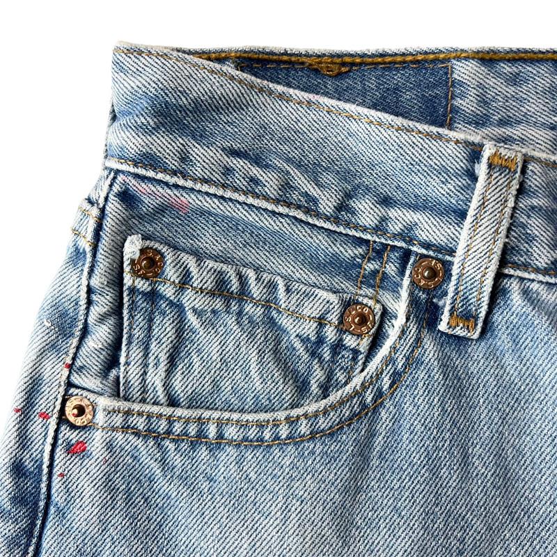 ペンキ 90s メキシコ製 Levis 501 ストレート デニム パンツ 29 ペンキ 90s メキシコ製 Levis 501 ストレート デニム パンツ 29