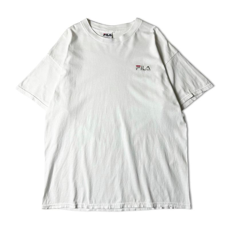 90s USA製 FILA ワンポイント ロゴ 刺繍 半袖 Tシャツ XL / 90年代 フィラ オールド ホワイト 白 : rum230523-06 : 34.com - 通販 ...