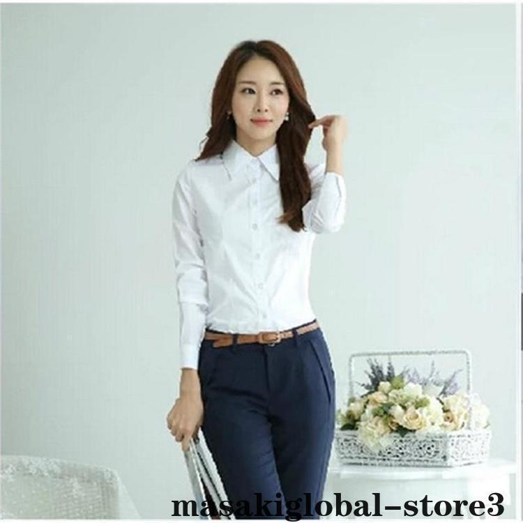 ワイシャツ レディース シャツ 白シャツ ブラウス 長袖 ビジネス フォーマル ストレッチ オフィス ホワイト OL 制服 事務服 通勤 : 3548アシスト - 通販 - Yahoo!ショッピング