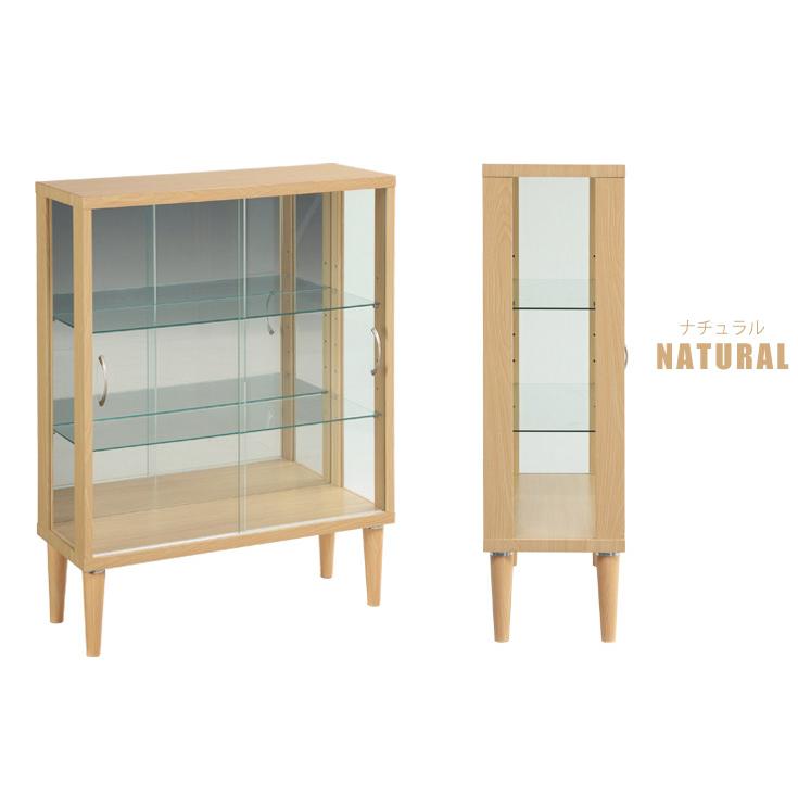 コレクションボード ガラスケース キャビネット 収納家具 幅75 完成品 ガラス棚 薄型収納 : 家具の35PLUS - 通販 - Yahoo!ショッピング