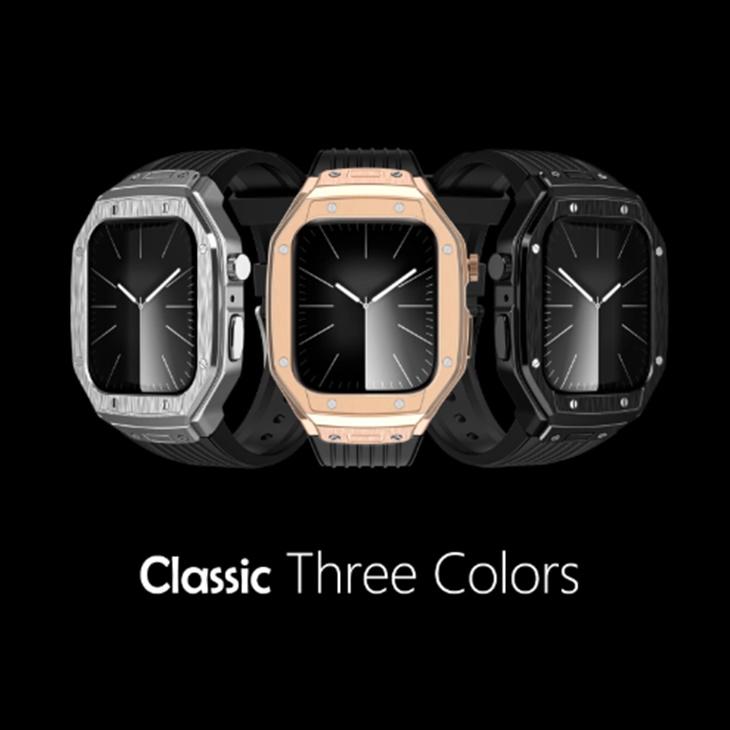 Apple Watchi 一体型バンド アップルウオッチ カバー ケース バンド ラバーバンド ステンレス ハードケースカバー Dバックル ...