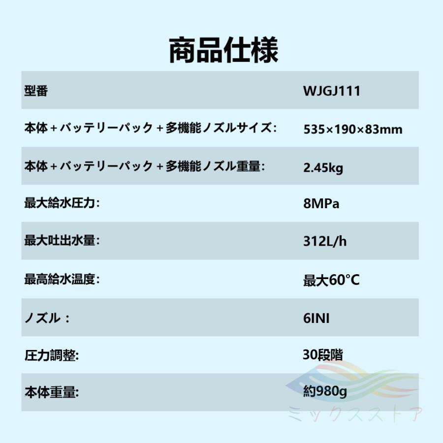 高圧洗浄機 コードレス 充電式 8MPa 6IN1 マキタ18Vバッテリー 高圧洗浄機 コードレス 充電式 8MPa 6IN1 マキタ18Vバッテリー