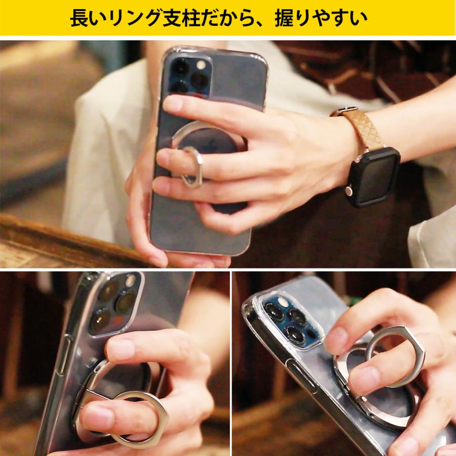 magsafe対応 マグネットスマホリング「MAGHO RING」 スマホスタンド 縦置き・横向き グリップしやすい Vlog撮影 : 39 ...