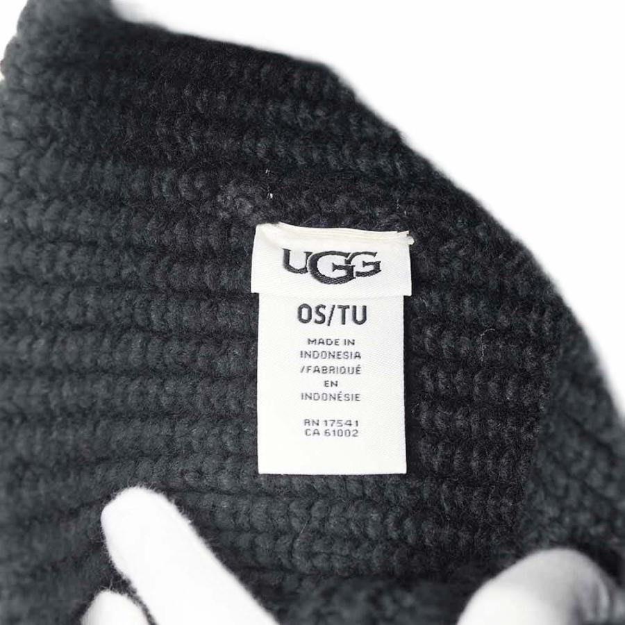 UGG（アグ） 並行輸入品 ニット帽 帽子 ハット ブラック デコ ホワイトペッパー メンズ レディース ユニセックス 102345 ...