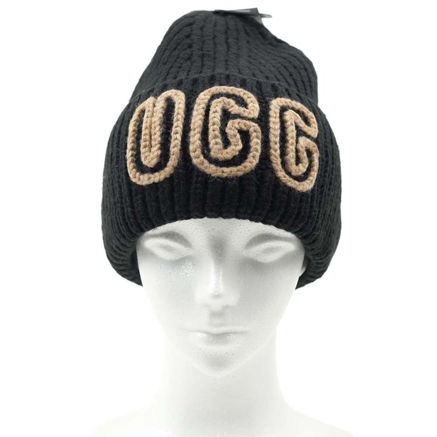 UGG（アグ） 並行輸入品 ニット帽 帽子 ハット ブラック デコ ホワイトペッパー メンズ レディース ユニセックス 102345 ...