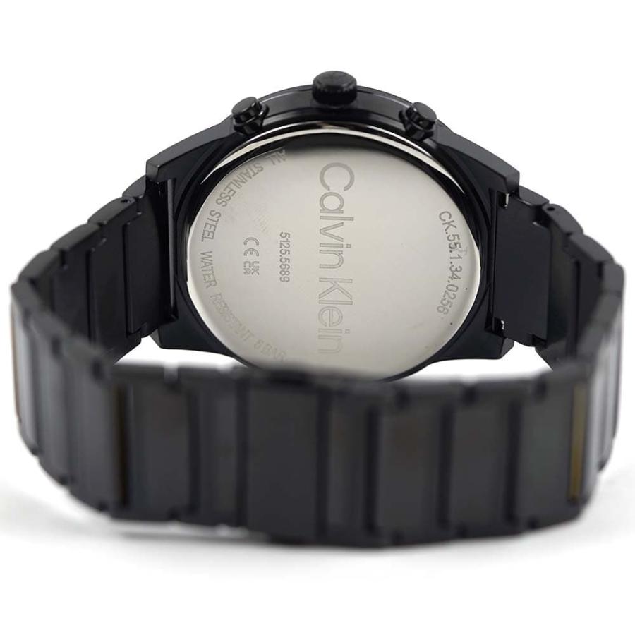 カルバンクライン 腕時計 メンズ マルチファンクション 日付 曜日 カレンダー 24時間計 デュアルタイム ブラック CK Calvin ...