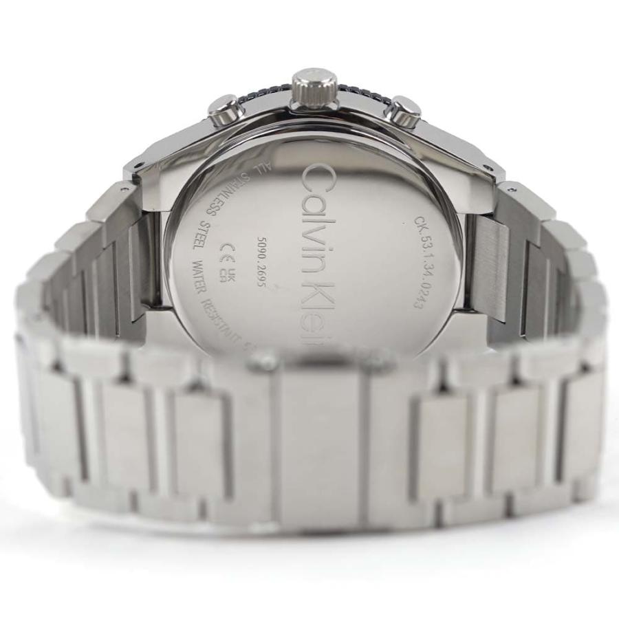 カルバンクライン 腕時計 メンズ マルチファンクション 日付 曜日 カレンダー 24時間計 デュアルタイム シルバー×ブラック CK ...