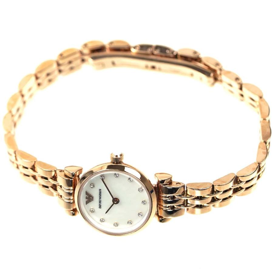 EMPORIO ARMANI 並行輸入品 エンポリオ アルマーニ 腕時計 レディース GIANNI T-BAR ホワイトシェル ステンレス ...