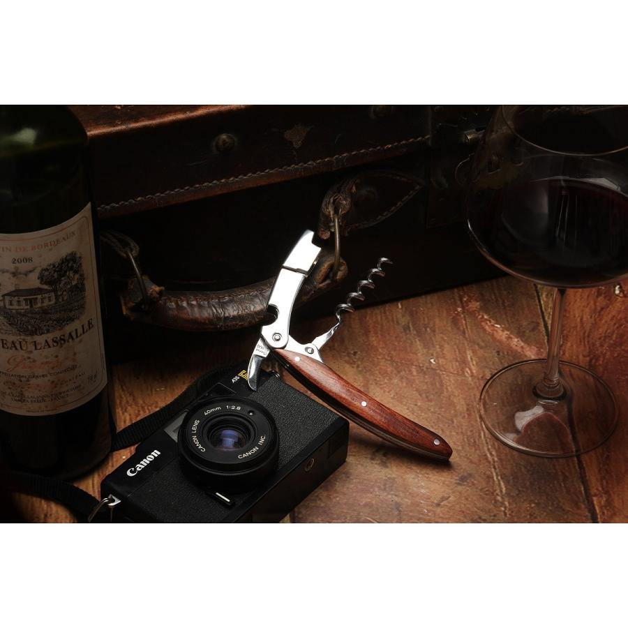 CORKAS ソムリエナイフ ワインオープナー コルク抜き 栓抜き プロ ステンレス 木製ハンドル :nk4-0009337:39SHOP - 通販 - Yahoo!ショッピング