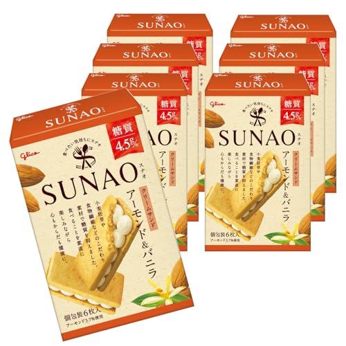 SUNAO(スナオ) クリームサンド アーモンド&バニラ 6枚×7箱 江崎グリコ お菓子 おかし ビスケット クッキー ロカボ 1枚あたり糖質4 : 39way-2nd - 通販 ...