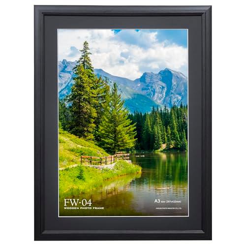 ハクバ HAKUBA 木製額縁 FW-04 A3 ブラック FW-4-BKA3 : サンシーオンラインYahoo!店 - 通販 - Yahoo!ショッピング