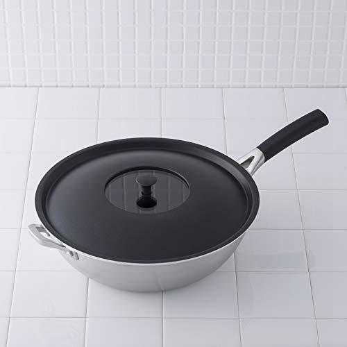 貝印 KAI ガス火 IH対応 熱伝導 が高い 中華鍋 28cm ガラス蓋 補助ハンドル 付き 脇雅世 監修 o.e.c シルバー DY5205 : onesell76d4c4a238 ...