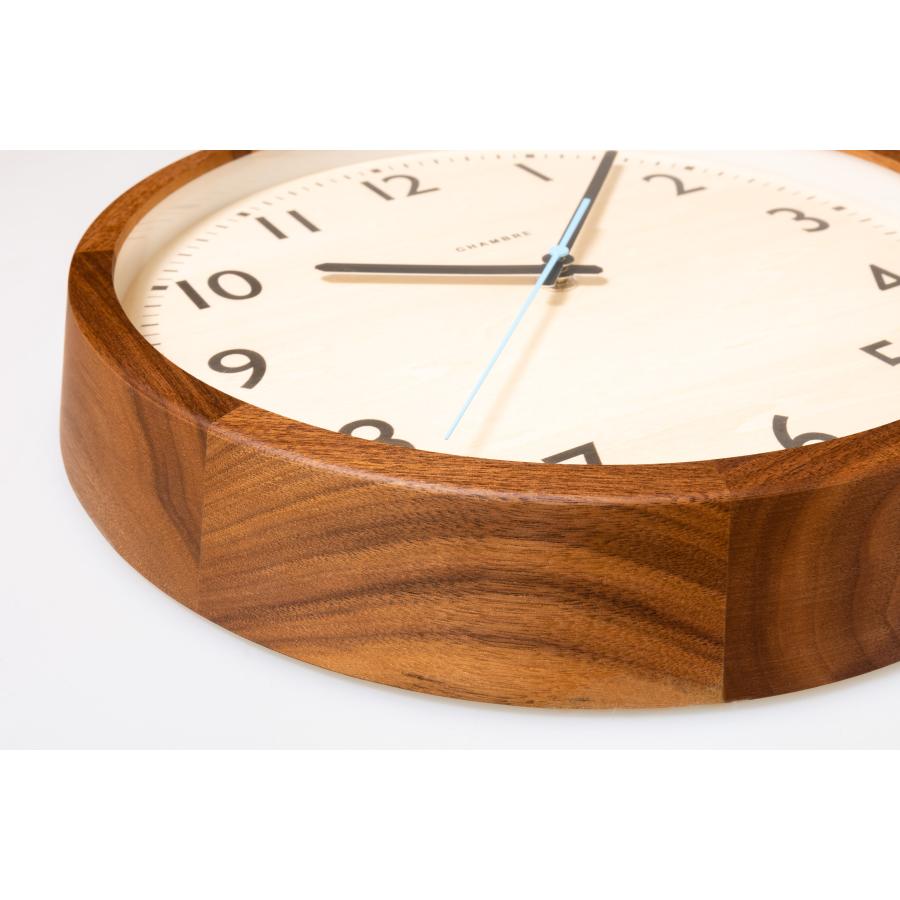 Lemnos 電波時計 掛け時計 木製 スイープセコンド 音がしない【INTERZERO/インターゼロ】CHAMBRE DROP CLOCK WALNUT シャンブル ドロップ クロック ...