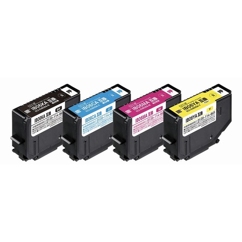エコリカ EPSON IB06*A 対応 リサイクルインクカートリッジ 単品4本セットECI-EIB06A-tanset 【 IB06KA / IB06CA IB06MA IB06YA ...