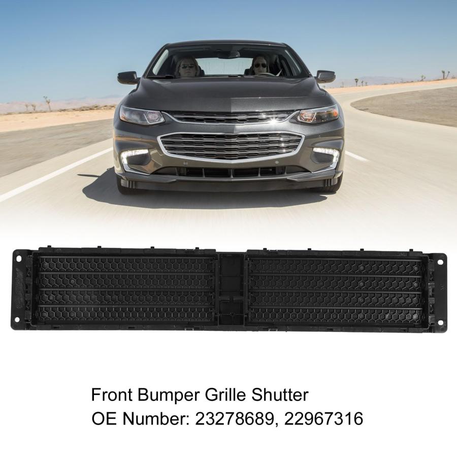 フロントバンパーグリルシャッター 23278689、KIMISS ABS ラジエーター アクティブ グリル シャッター アセンブリ エア ...