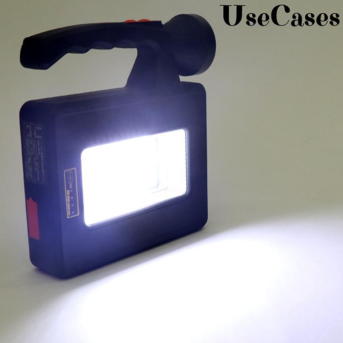 ハンディライト ソーラー充電式 2way LEDライト フラッシュライト ワークライト 4000mAh 23h使用可能 アウトドア 災害 夜間 ...