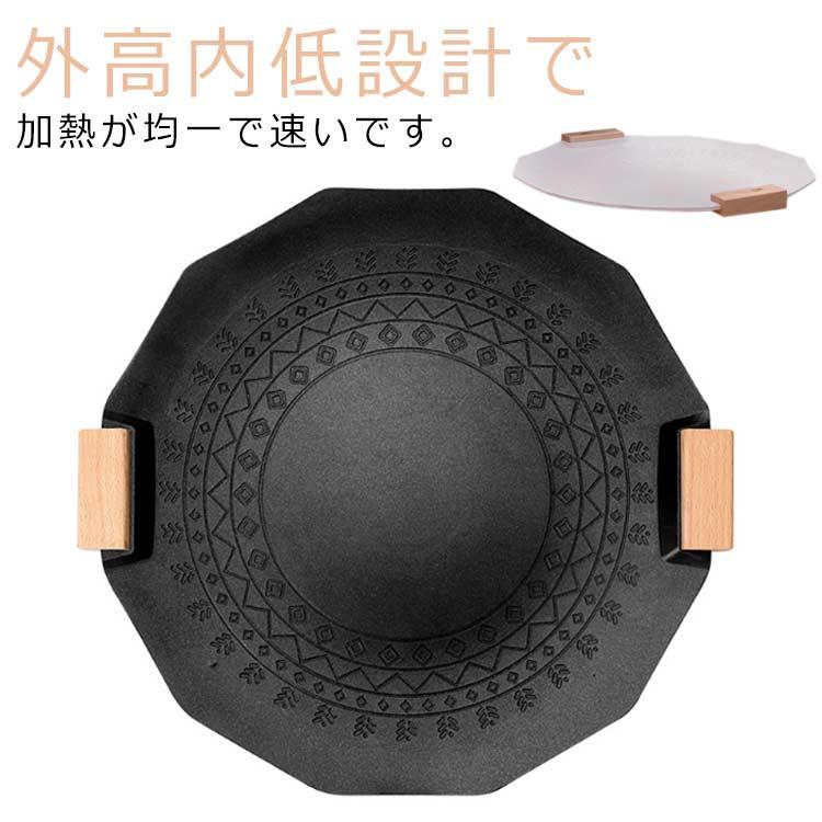 プレート 家庭用 焼肉 鉄板 35cm BBQ 多機能 コンロ 麦飯石 キャンプ キャンプ用品 フライパン式 ソロキャンプ パン ガスコンロ IH : 3Qヤフーショップ - 通販 ...