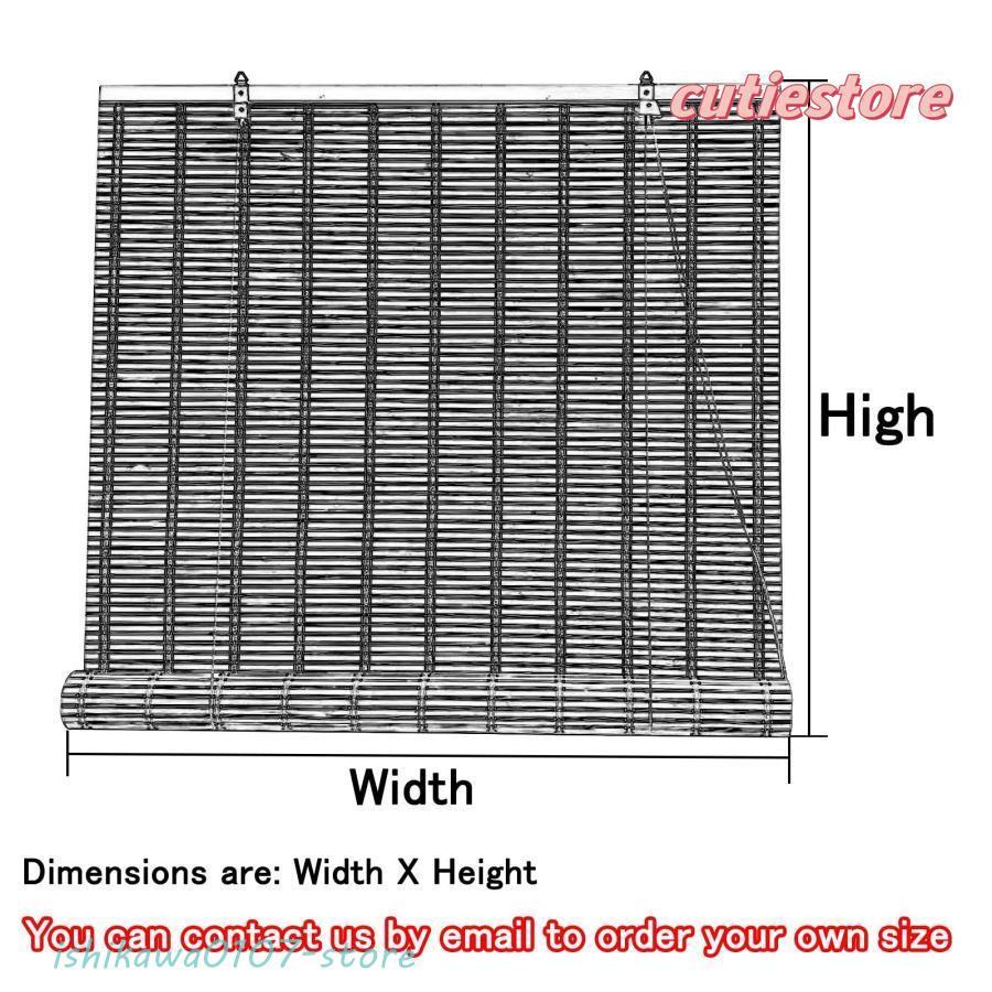 竹すだれ 屋外用 日除け 目隠し 装飾 竹スクリーン 幅 60cm 80cm 100cm 120cm 150cm 竹製ロールスクリーン 天然竹すだれ 簾 フレンチバンブーブラインド 和室 洋 ...