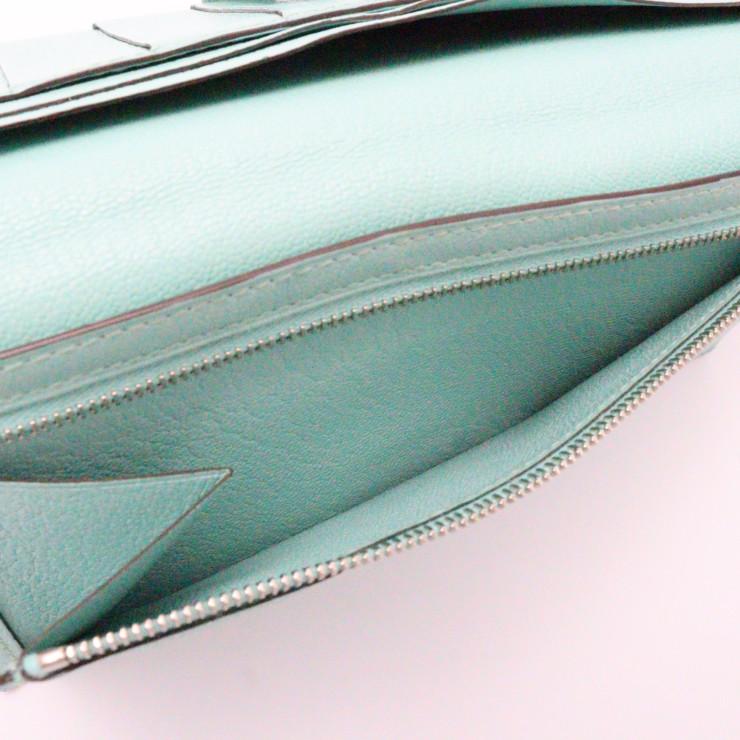 HERMES エルメス ベアン クラシック - 長財布 シェーブル ミント HERMES エルメス ベアン クラシック - 長財布 シェーブル ミント