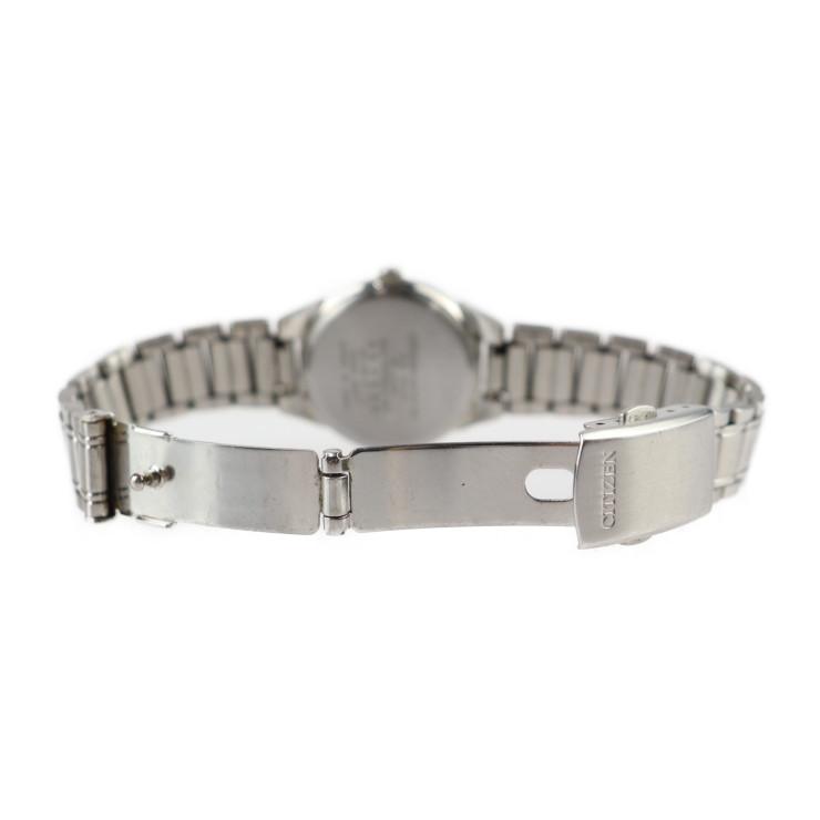 CITIZEN シチズン エコドライブ E011-S027144 腕時計 ステンレススチール シルバー ホワイト文字盤 ソーラー デイト【本物保証】 : 2424021007025 : 3R ...