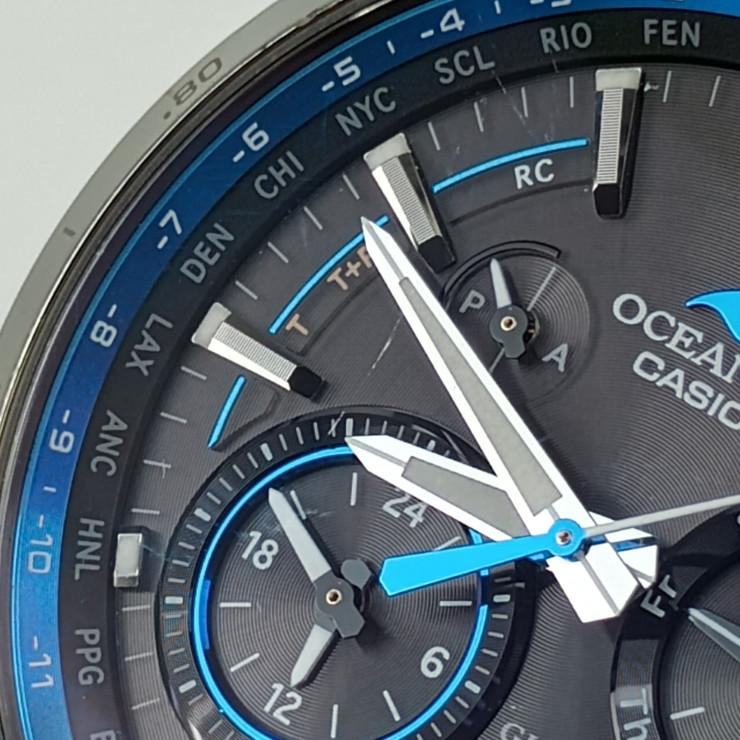 CASIO カシオ OCEANUS 腕時計 OCW-G1000 チタン ブルー GPS ハイブリッド ソーラー 電波【本物保証】 : 3R ...