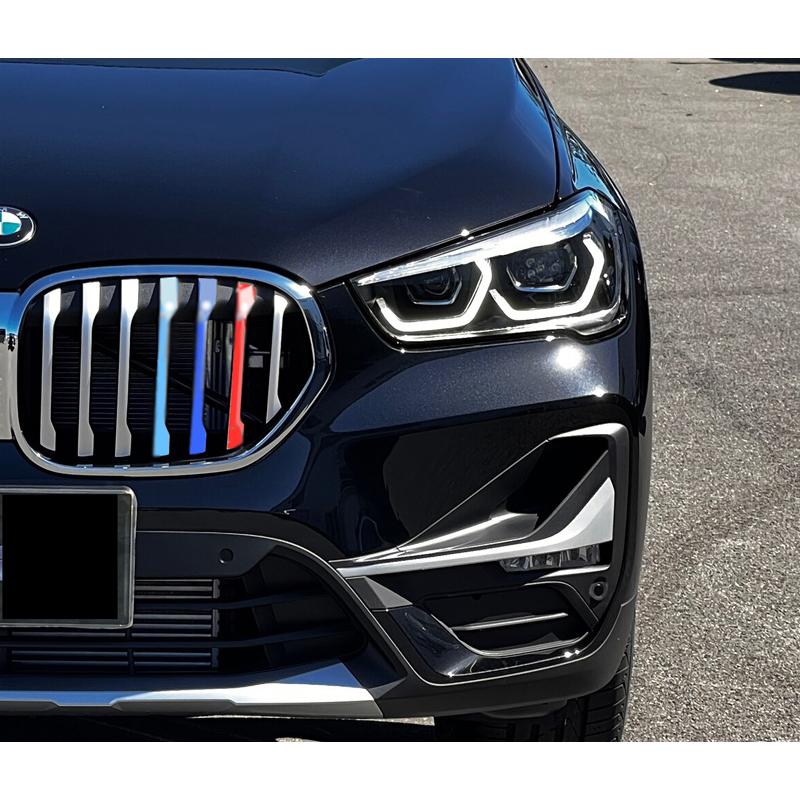 BMW BMW F49 X1 Mカラー グリルフィ ン 3色カバー X1(19年〜22年）7 フィンモデル向 ドレスアップ トリム ...