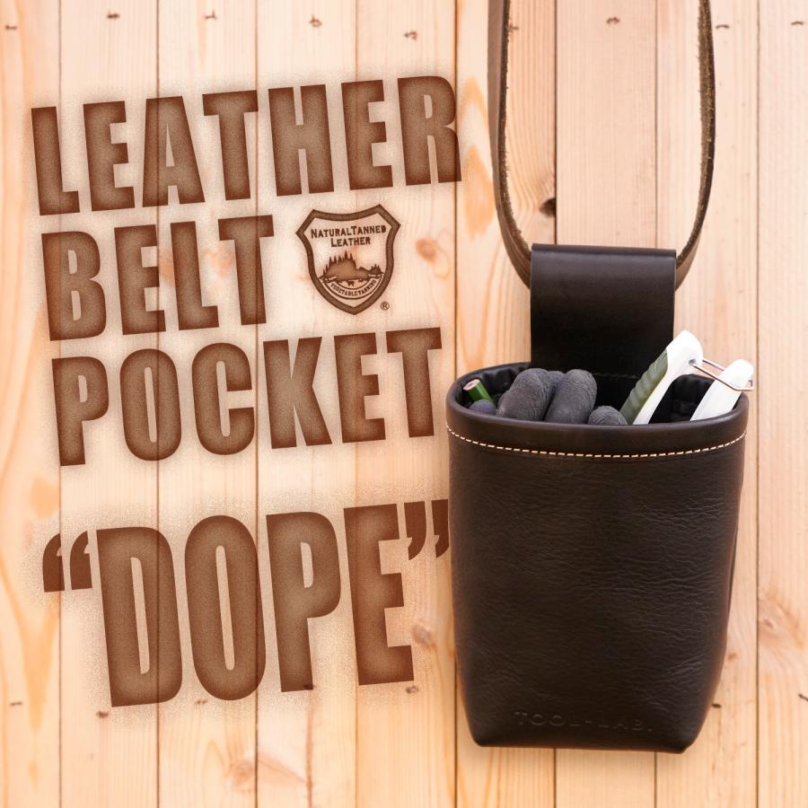 セール中 TOOL-LAB. レザー ワーク ポケット "DOPE ドープ " 小物入れ 栃木レザー ヌメ革 BLACK CAMEL 日本製 ...