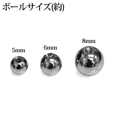 ボディピアス 10G 8G 6G 交換用ネジボール 5mm 6mm 8mm ステンレス 金属アレルギー対応 キャッチ パーツ : 4ages - 通販 - Yahoo!ショッピング