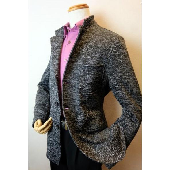 セール50％OFF アンジェロ ANGELO ニットジャケット グレー 秋冬アウトレット現品限り品 スタンドカラー カバーオールジャケット ...