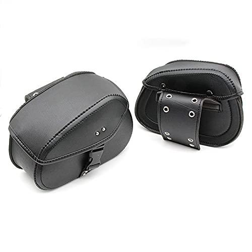 ZSADZS バイク用 アメリカン サイドバッグ 大容量収納 高級品 ツールバッグ 旅行 ツーリング レザーバッグ 防水 革 2個セット (Black-A) : 4Speed Online ...